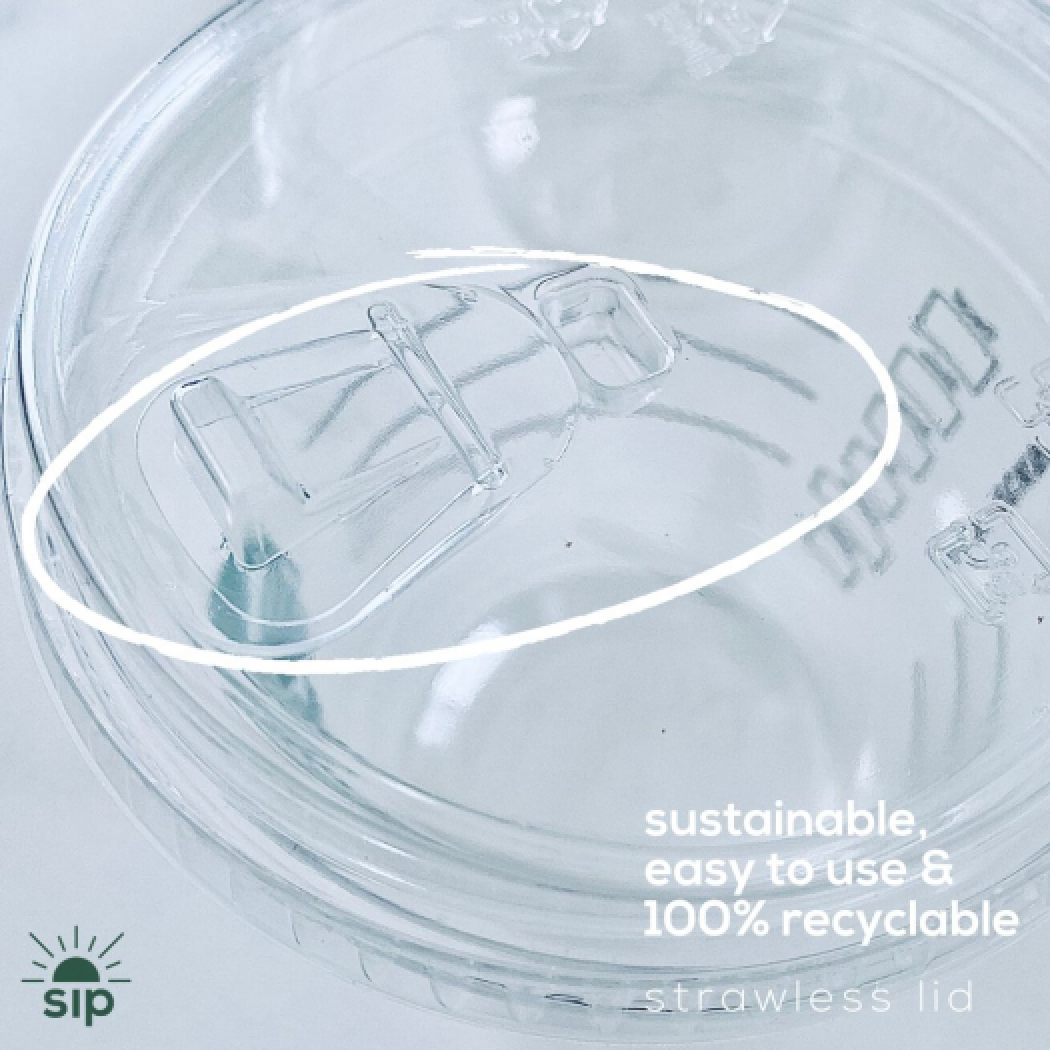 SIP Recycled PET food packaging | Strawless lid, cheese tea lid | Make ...
